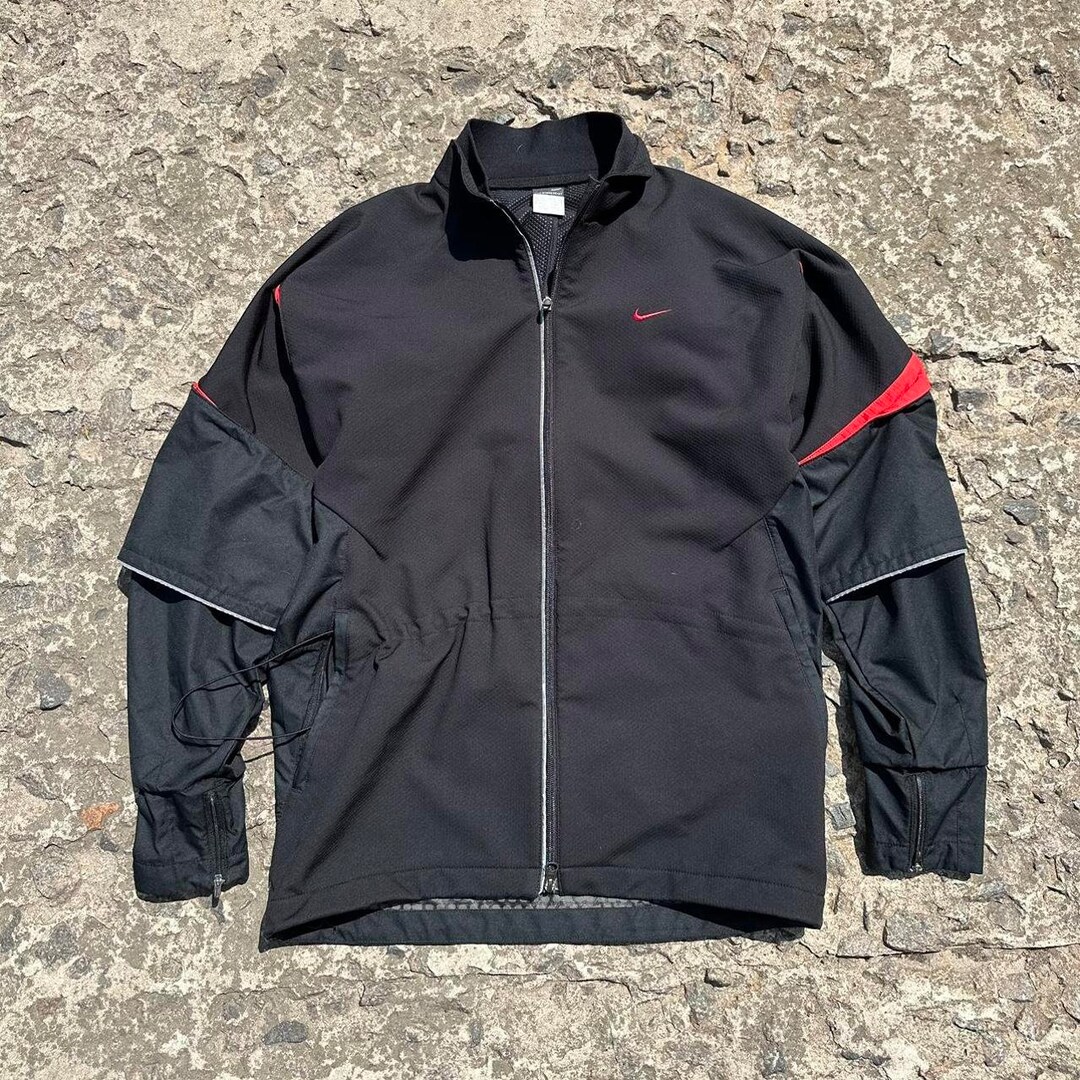 Men's Vintage 2000s Nike Sphere React Jacket Black/red Size M ...