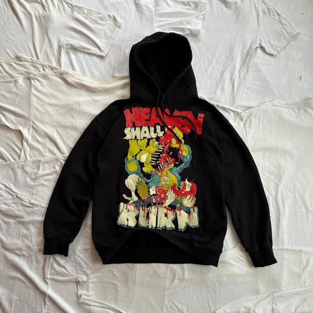 Vintage 2000s Heaven Shall Burn Metal Band Hoodie Size S Y2K Rock Merch ...