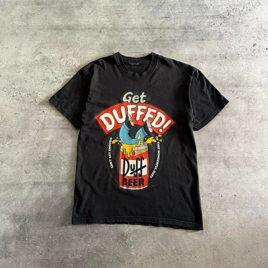 1990s, 90s Vintage 1999 the Simpsons get Duffed Cartoon Graphic T-shirt ...