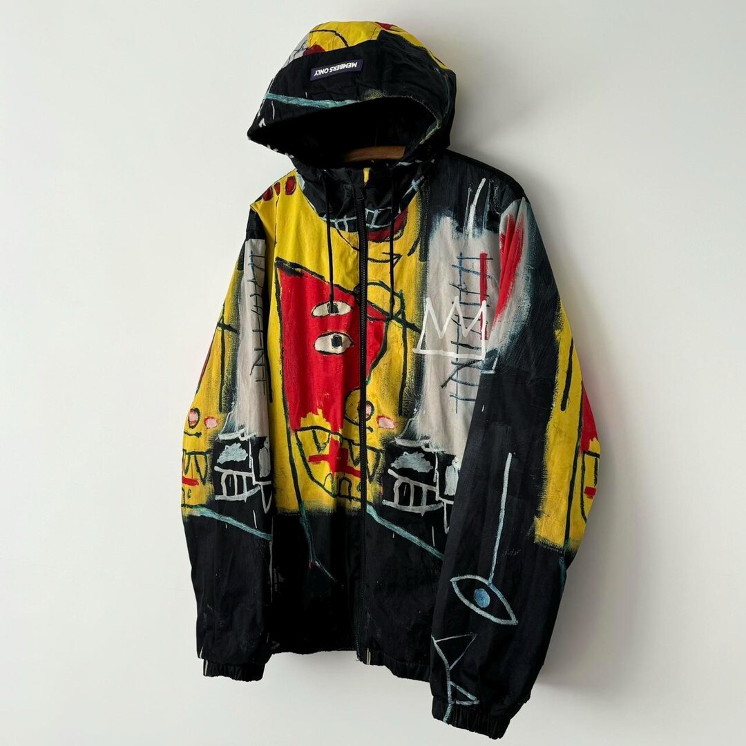 Jean Michel Basquiat X Members Only Overprinted Jacket Y2K Fashion Art ...