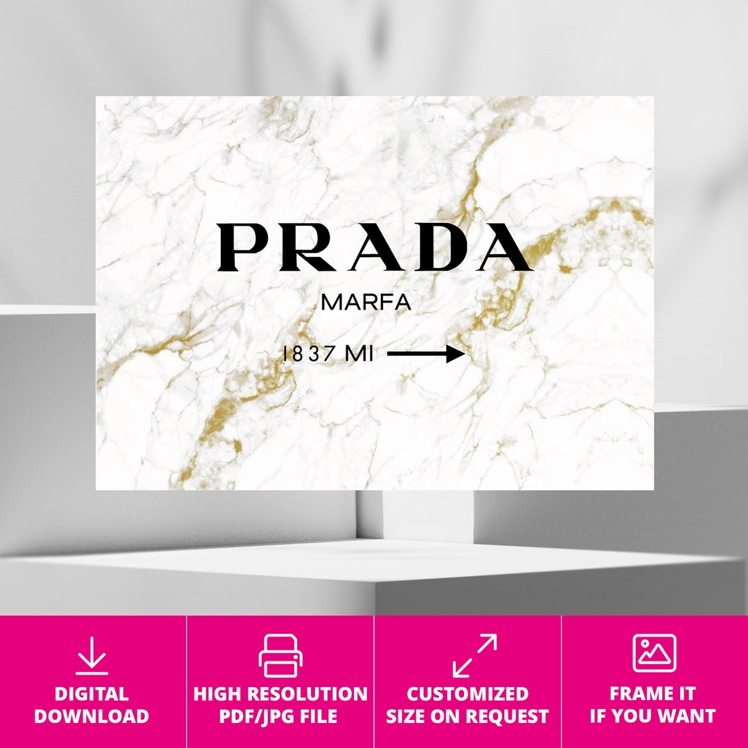 Prada Marfa Gold Marble Iconic Wall Art Print - Etsy