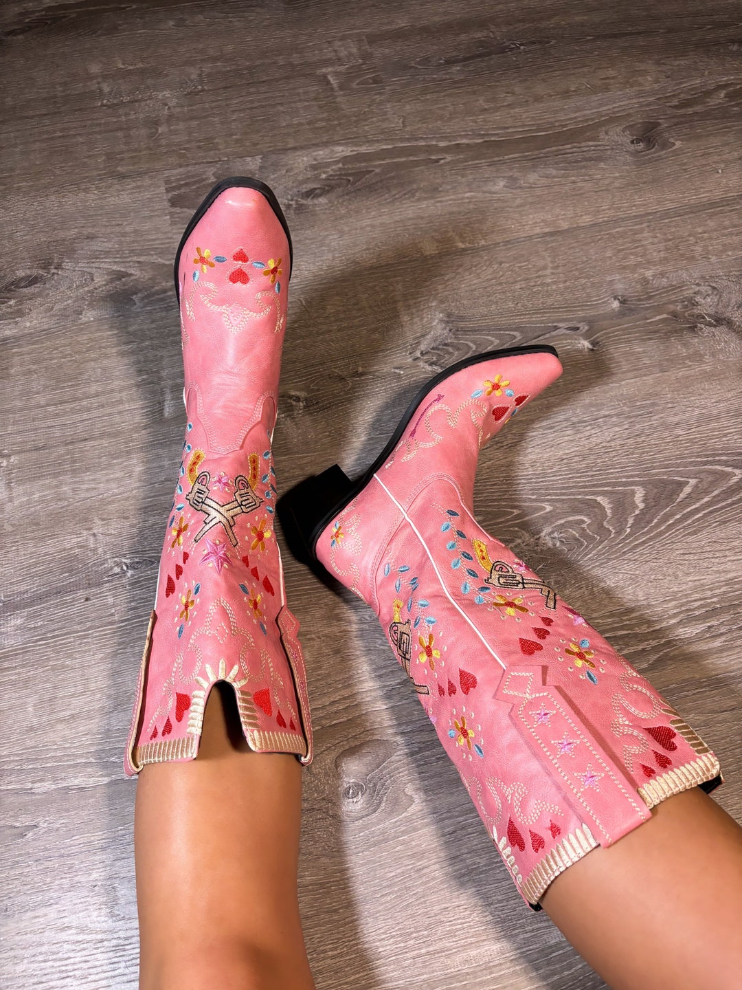Pink Cowgirl Boots, Western Cowboy Boots - Etsy