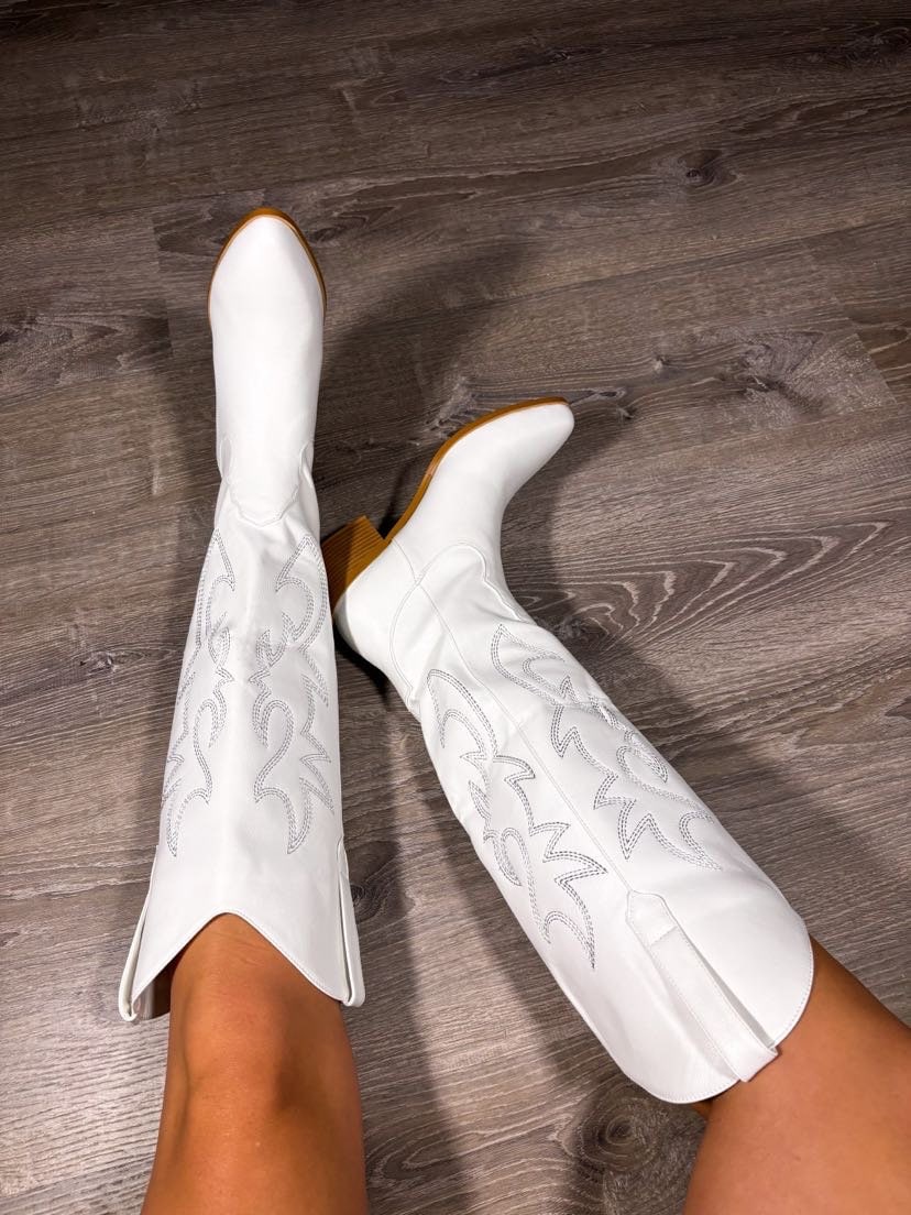 White Cowgirl Boots, Cowgirl Western Boots - Etsy