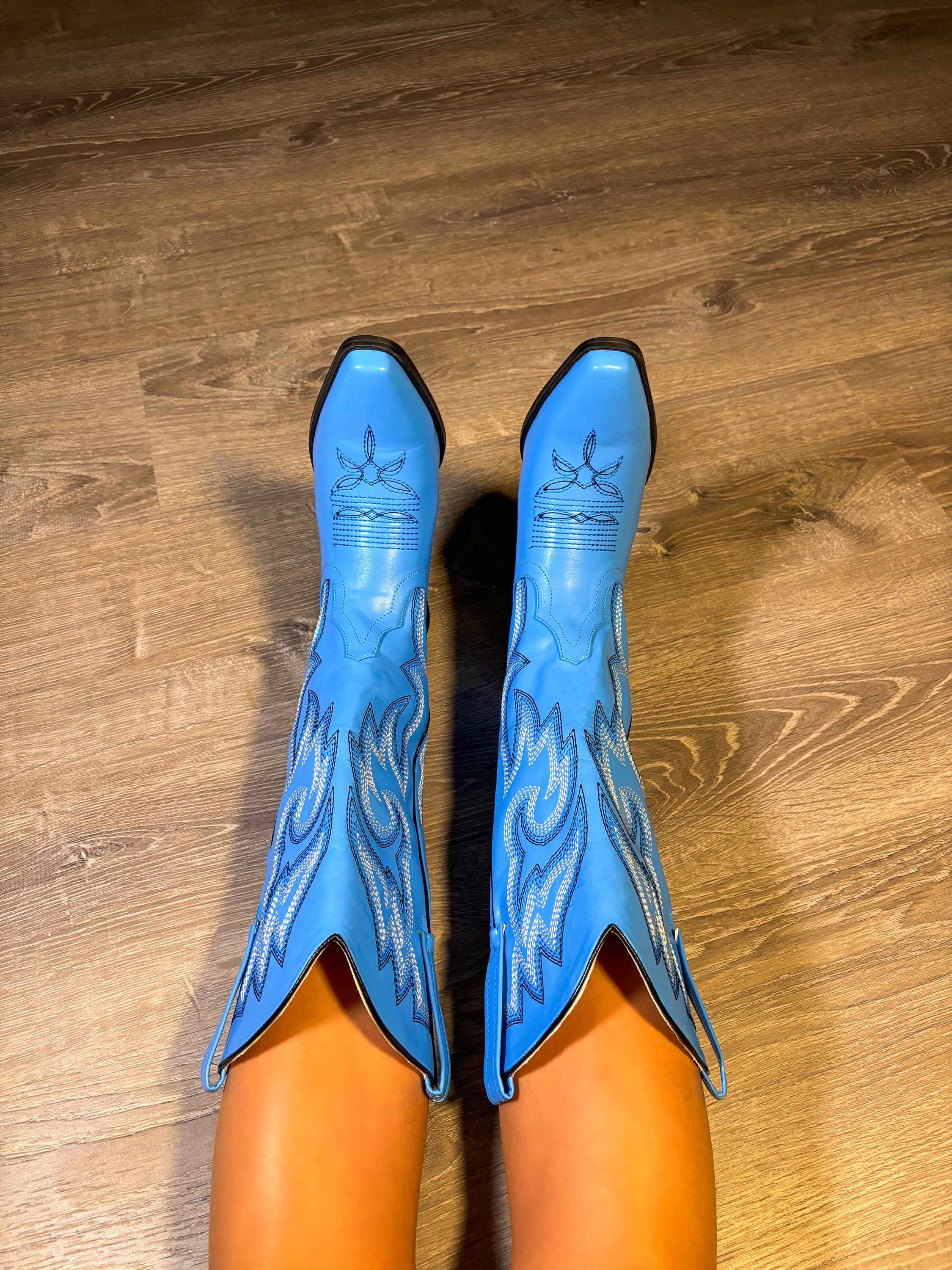 Blue Cowgirl Boots, Cowboy Western Boots - Etsy