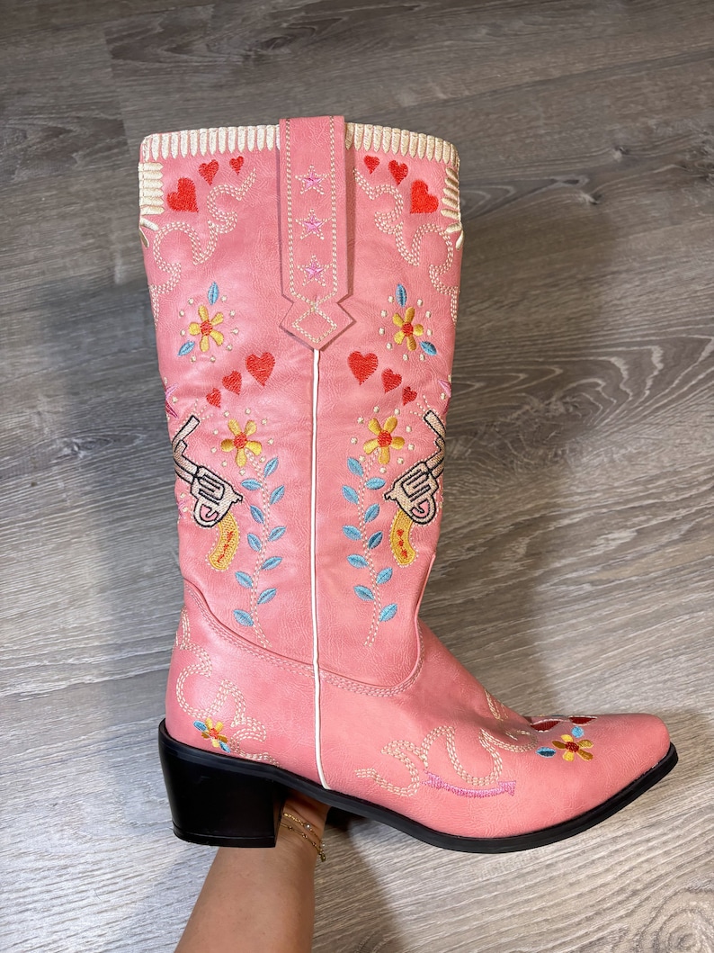 Pink Cowgirl Boots, Western Cowboy Boots - Etsy