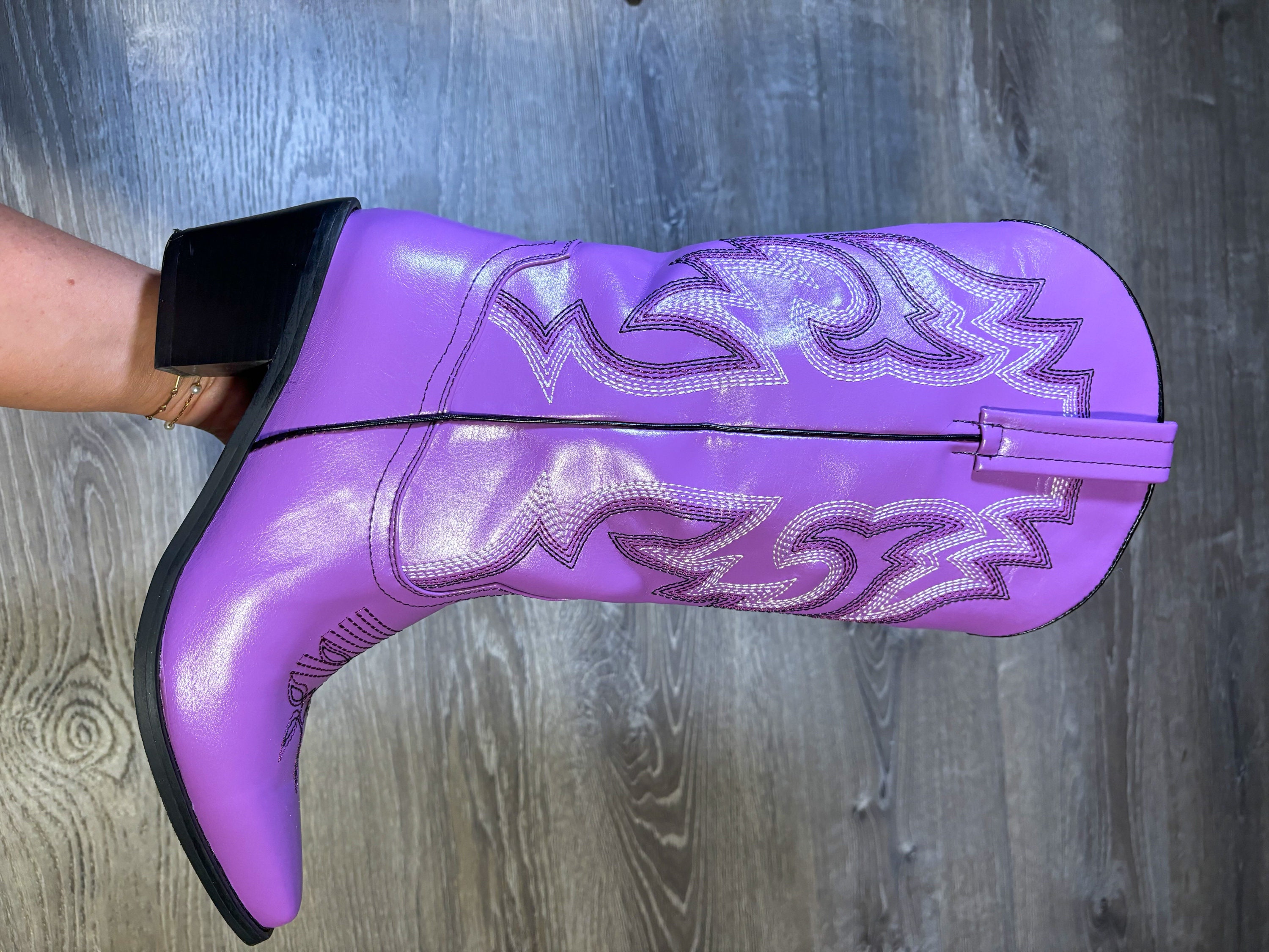 Purple Cowgirl Boots, Western Cowgirl Boots - Etsy
