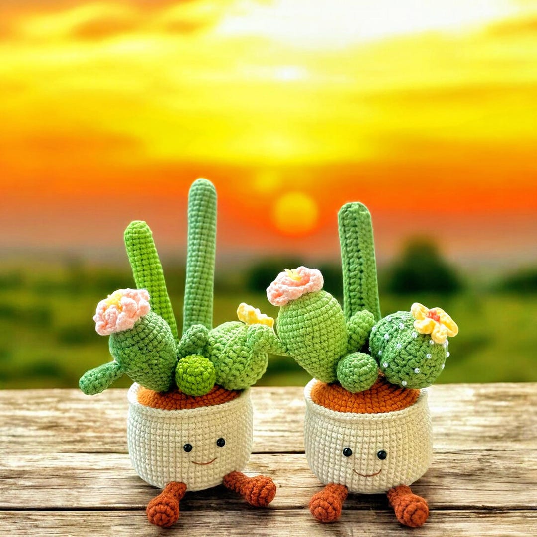 Cactus Crochet Pattern, Crochet Cacti Pattern, Amigurumi Cactus Instant ...