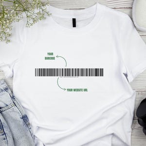 Custom QR Code Shirt With Personalized Text, Social Media QR Code T ...