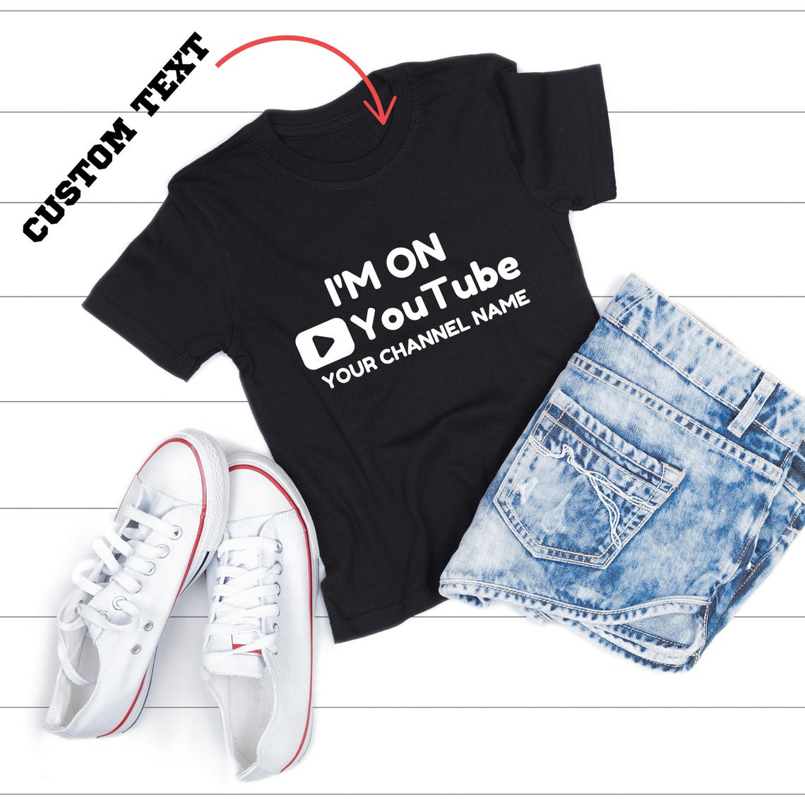 Custom Youtube Shirt, Personalized Channel Name Tee, Content Creator T ...