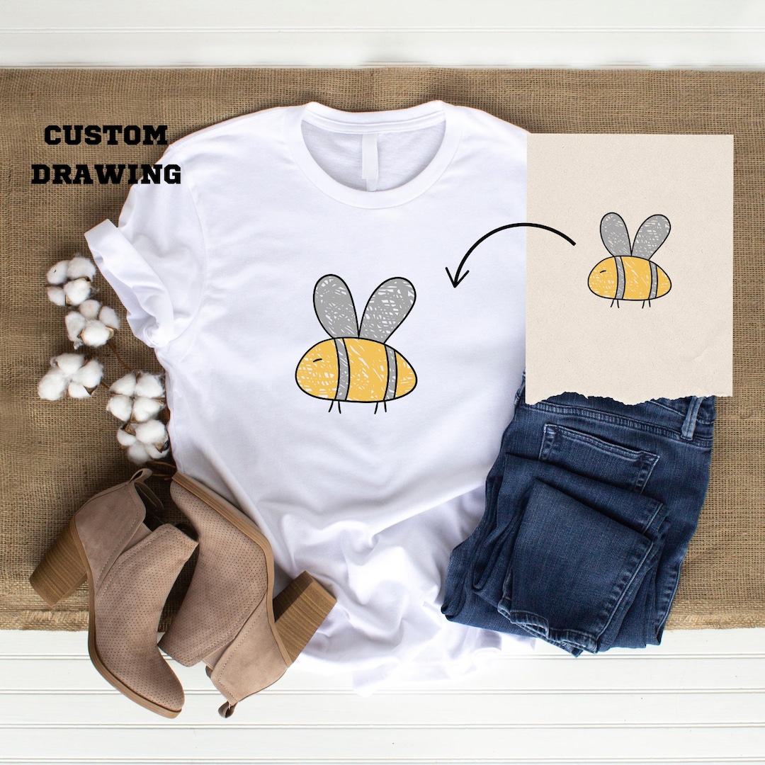 Custom Drawing Shirt Kids Art Shirt Personalised Kid's Artwork Tee ...