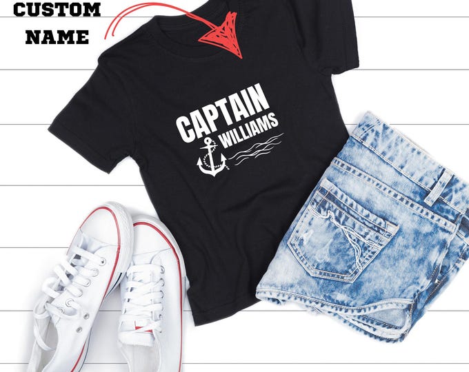 Captain T Shirt Boat Captain Gift Ideas for Men Fathers Day Tshirt ...