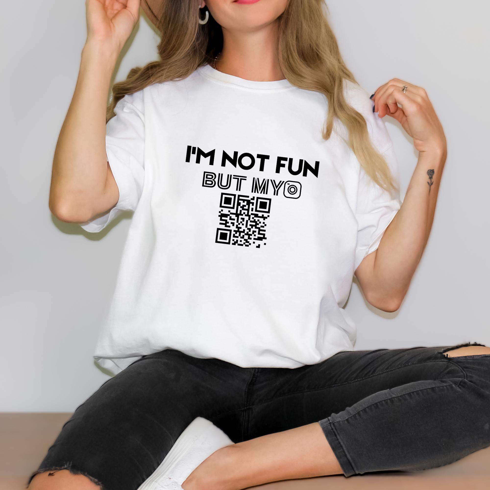 Personalized QR Code T-shirt, Custom Business QR Code Tee, Social Media Shirt, Custom Text T ...