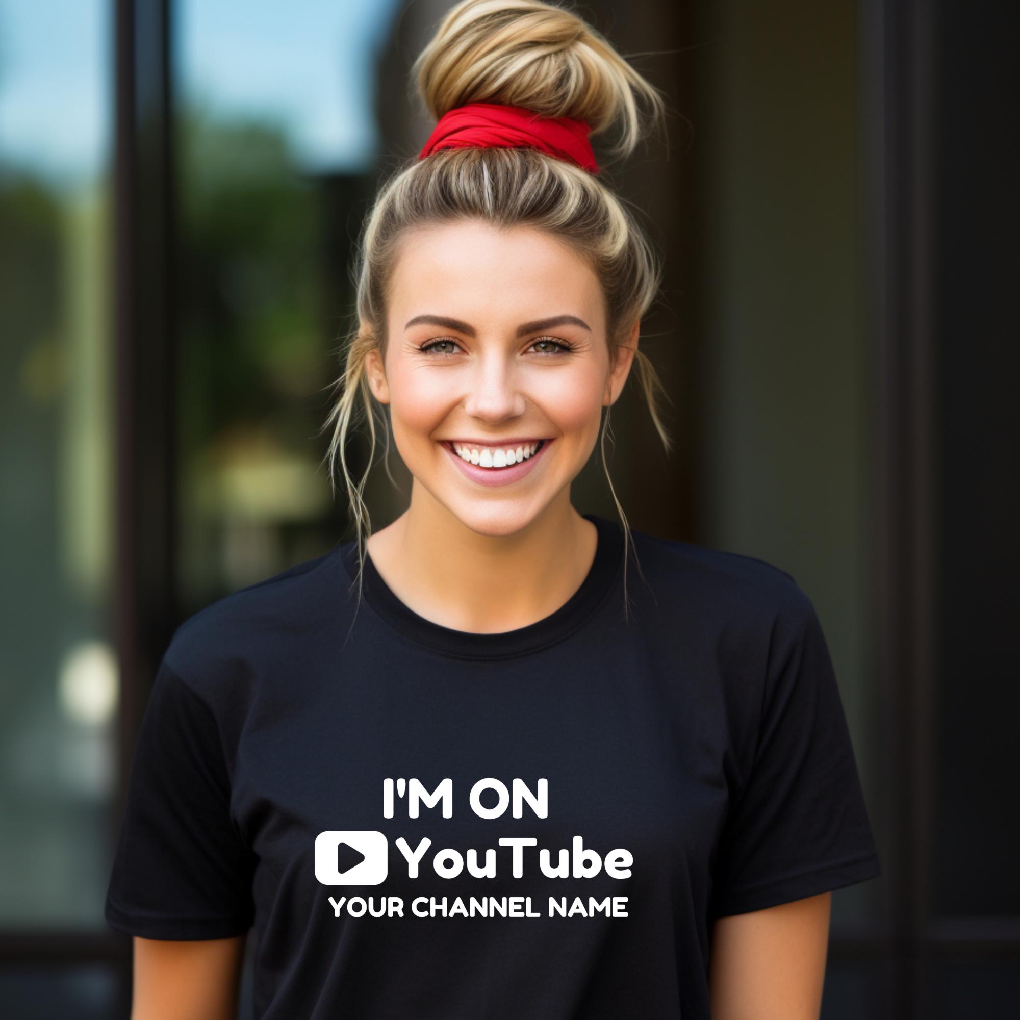 Custom Youtube Shirt, Personalized Channel Name Tee, Content Creator T ...