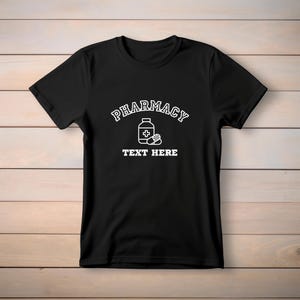 Personalized Pharmacy T-shirt, Custom Pharmd Shirt, Pharmacy Tech T ...