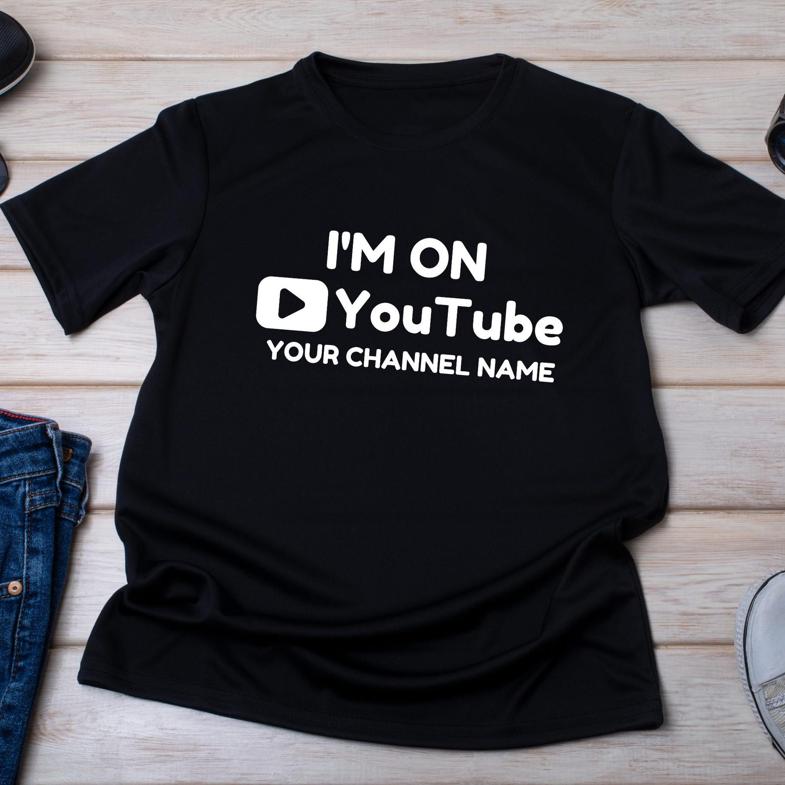 Custom Youtube Shirt, Personalized Channel Name Tee, Content Creator T ...