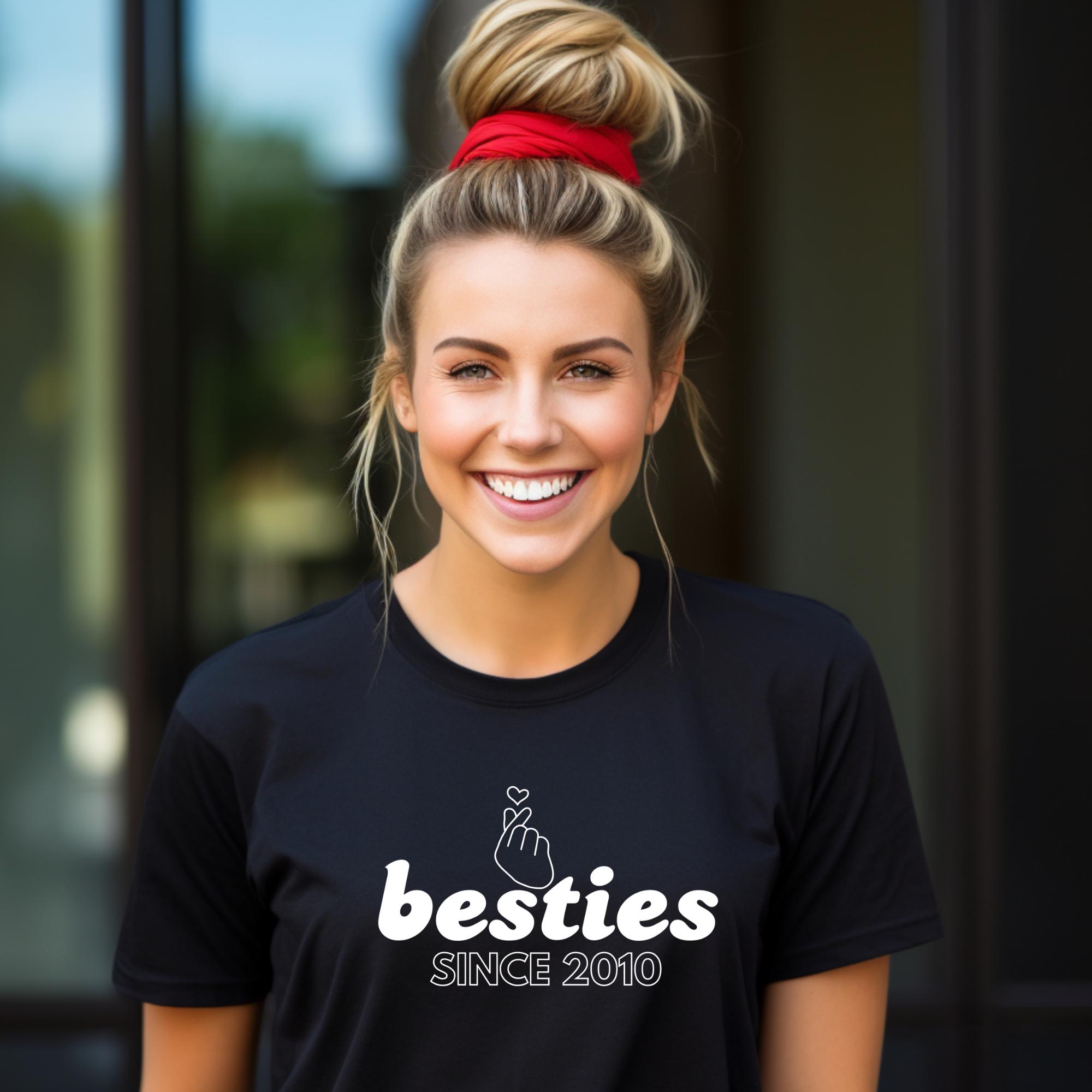 Personalized Besties Since Shirt | Custom Best Friends Sweatshirt ...