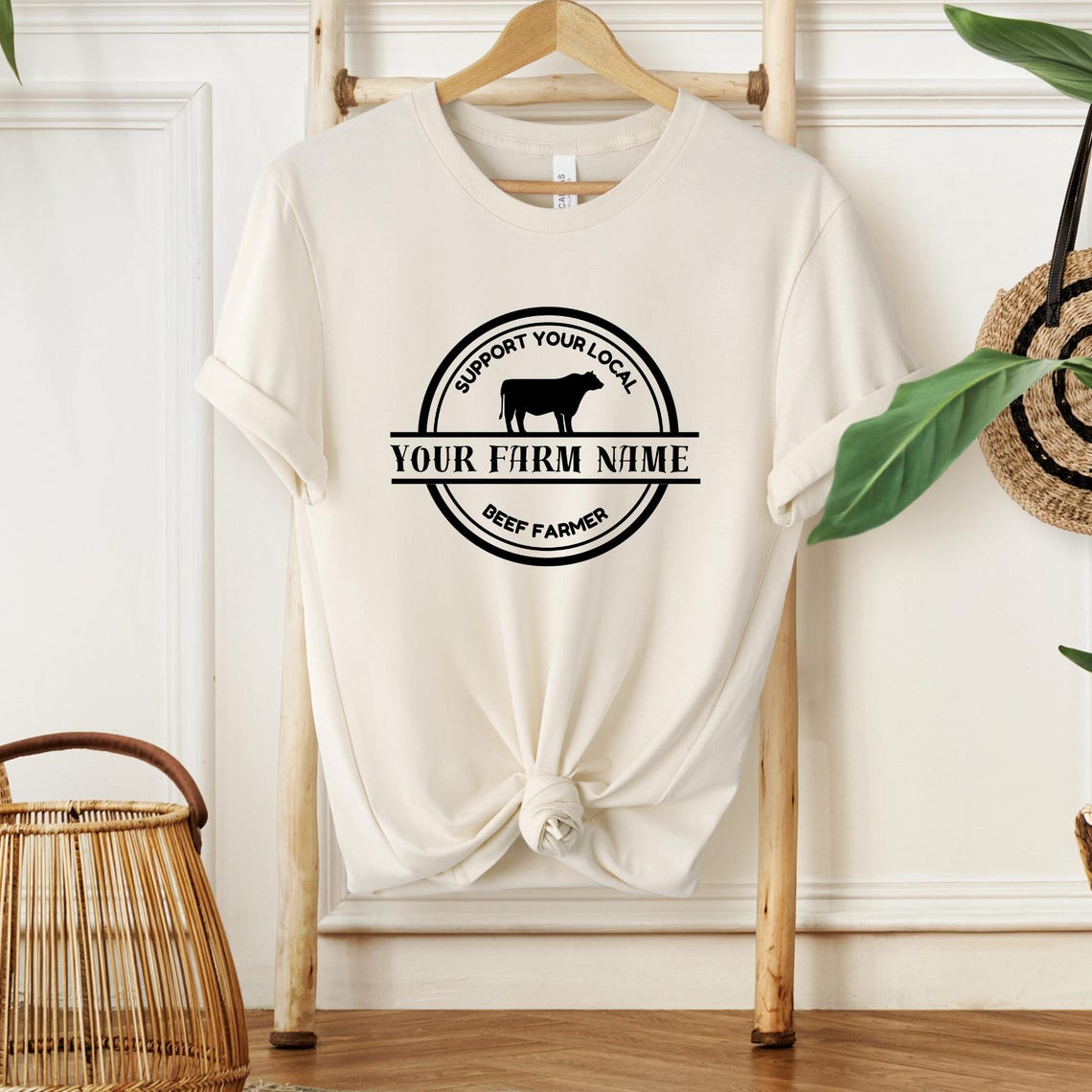 Cattle Farm Custom T-shirt, Personalized Rancher Tee, Beef Farmer Gift ...