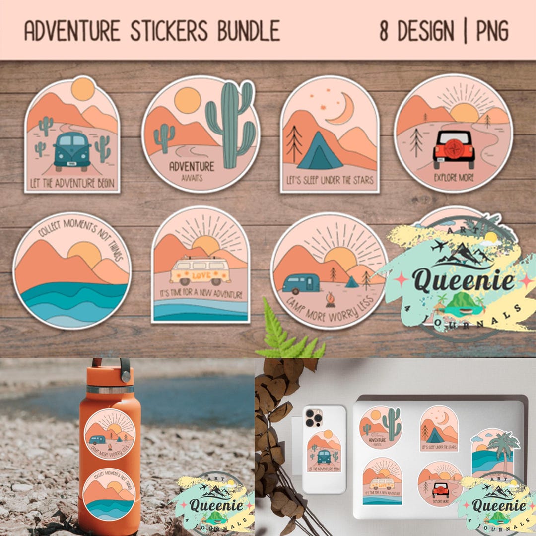 Adventure Stickers, Camping Stickers,adventure Stickers Bundle,camping ...