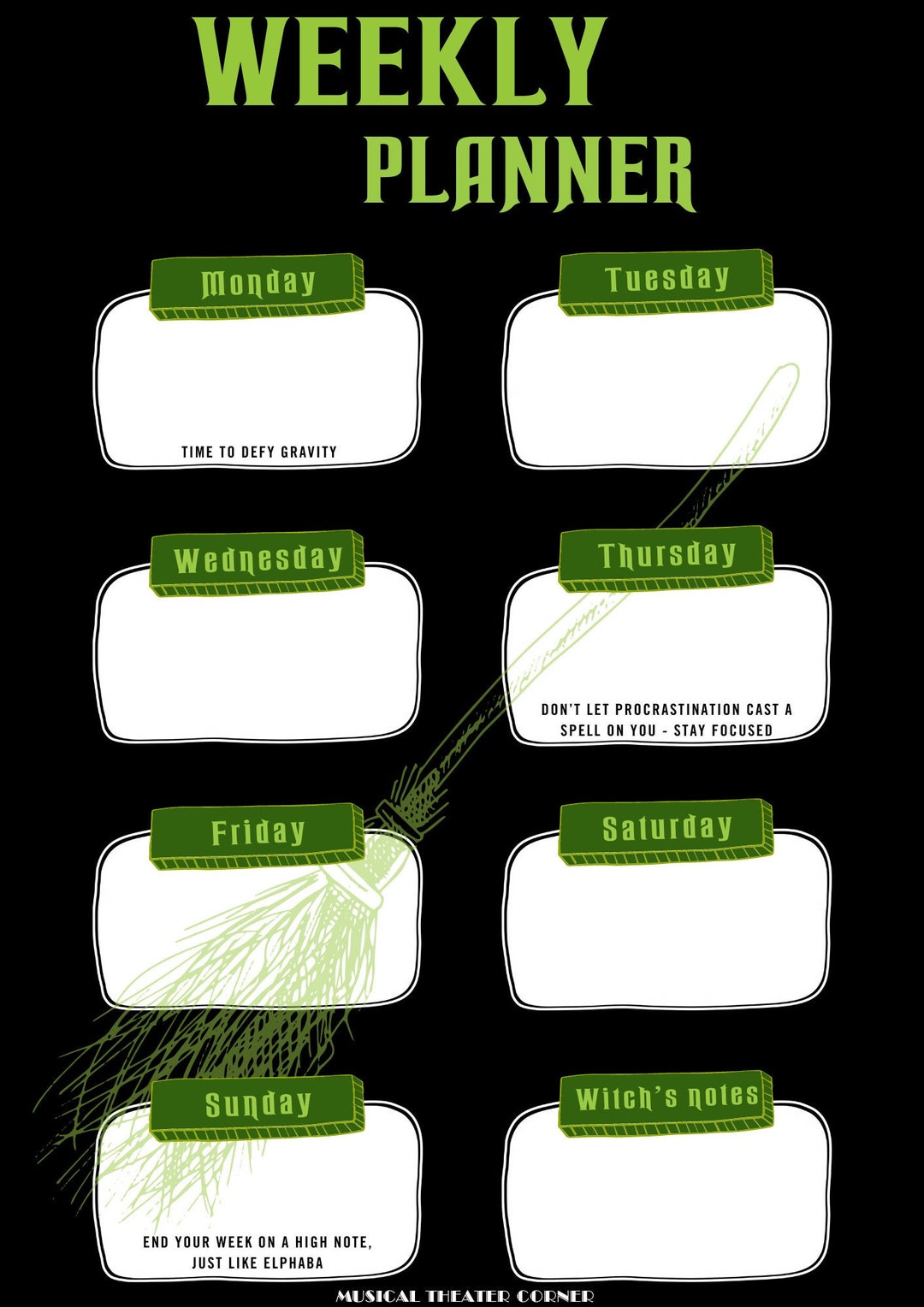 Wicked Weekly Planner Digital Download - Etsy