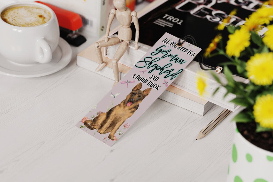 German Shepherd Inspired Printable Bookmarks for Readers and Dog Lovers ...