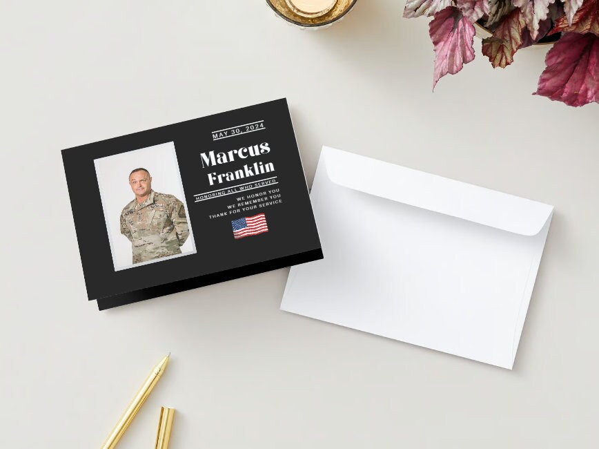 Editable Veteran Funeral Program Template, Memorial Program, Memorial ...