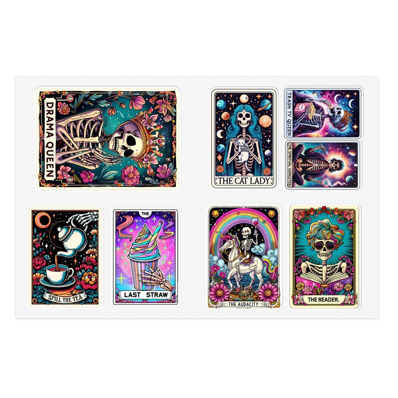 Snarky Tarot Sticker Sheets - Etsy
