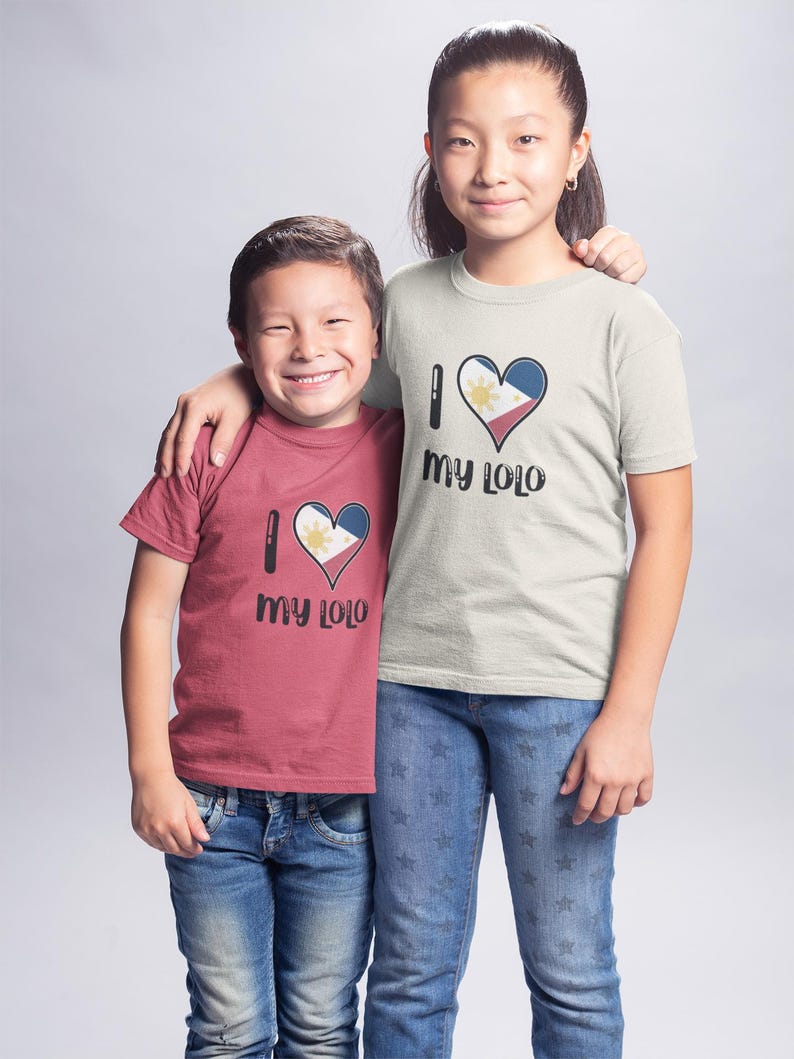 Filipino Themed Toddler Shirt - I Love My Lolo Short Sleeve Cream Color ...