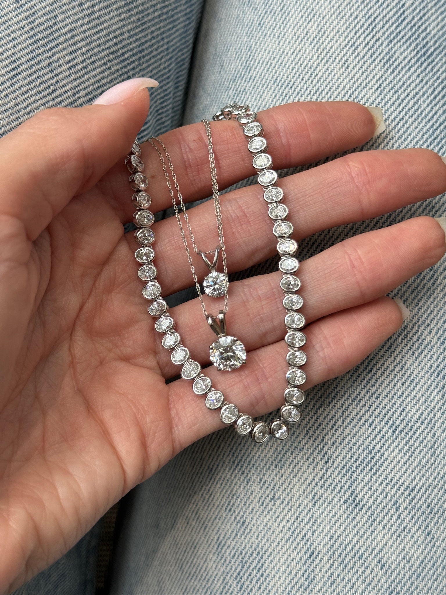 Lab Grown Diamond Solitaire Necklace Pendant/dainty Diamond Necklace ...