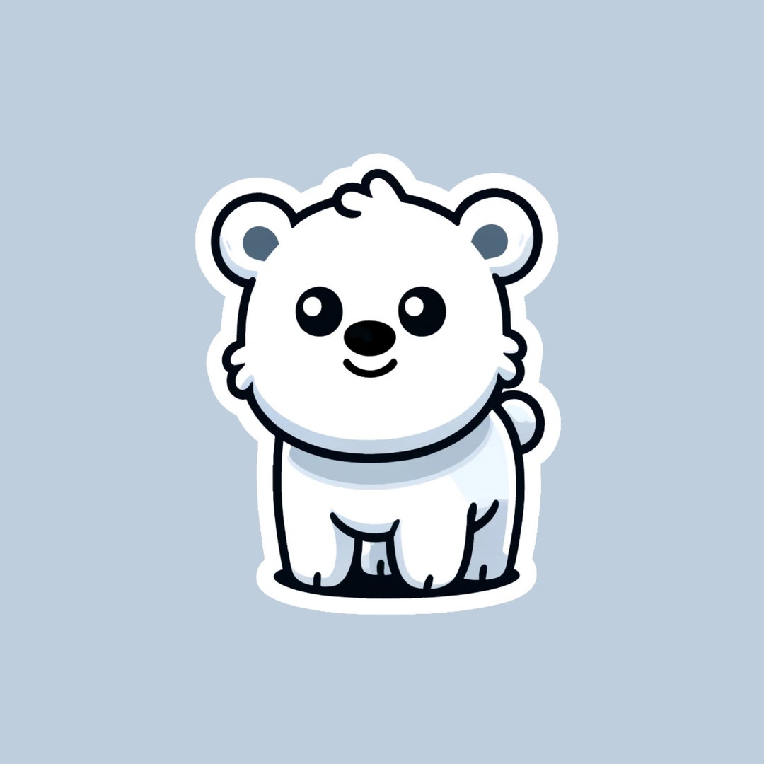 Polar Bear Sticker, Waterproof Sticker, Vinyl Sticker, Sticker for ...