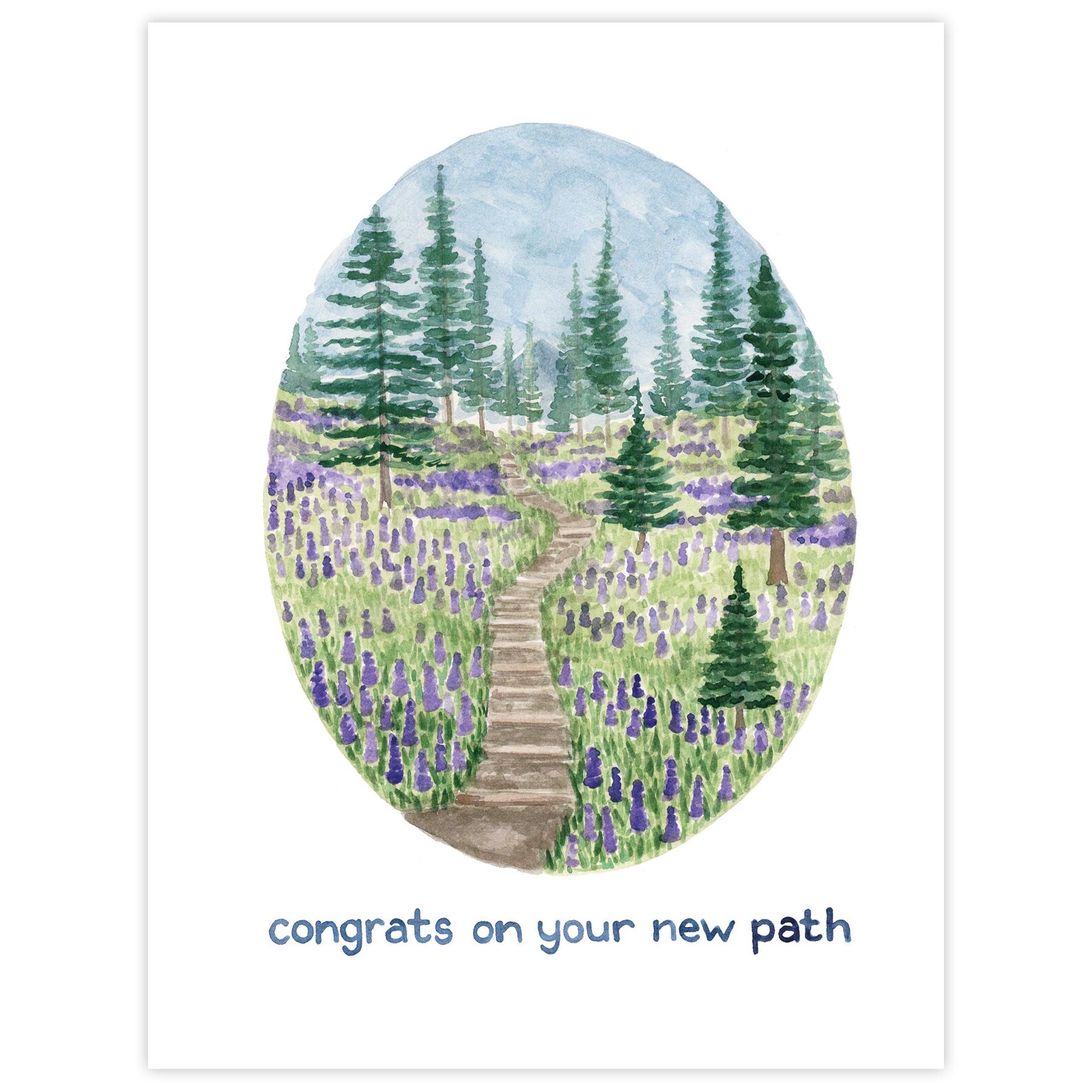 New Path Card / Congratulations Card / Hiking Card / New Job Card ...