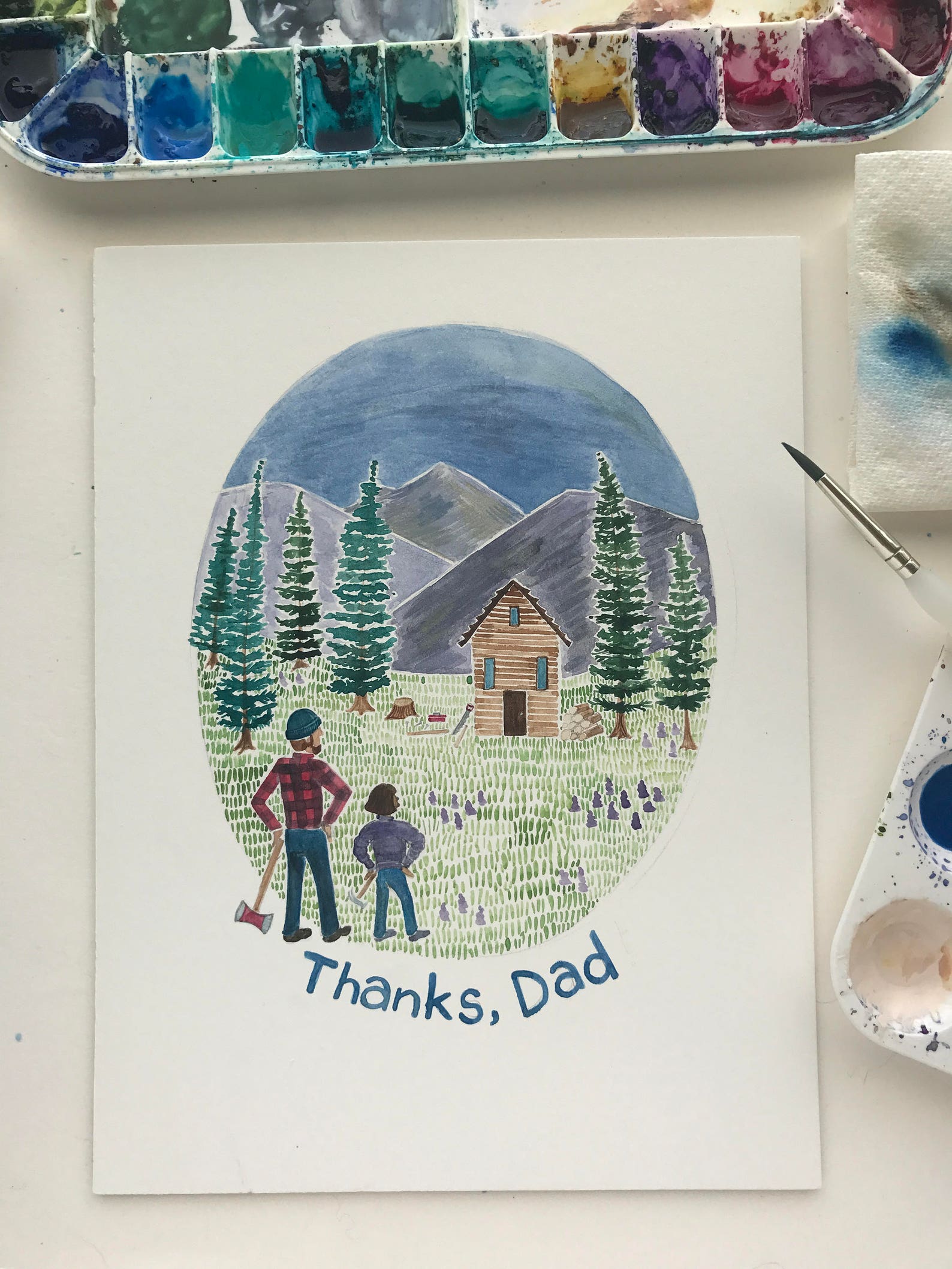 Dad Card Fathers Day Card Thanks Dad Card Fathers Day | Etsy