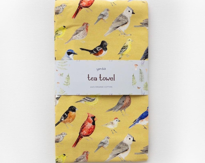 Handmade Kitchen Towels Featuring Various Colorful Birds, Cotton/linen ...