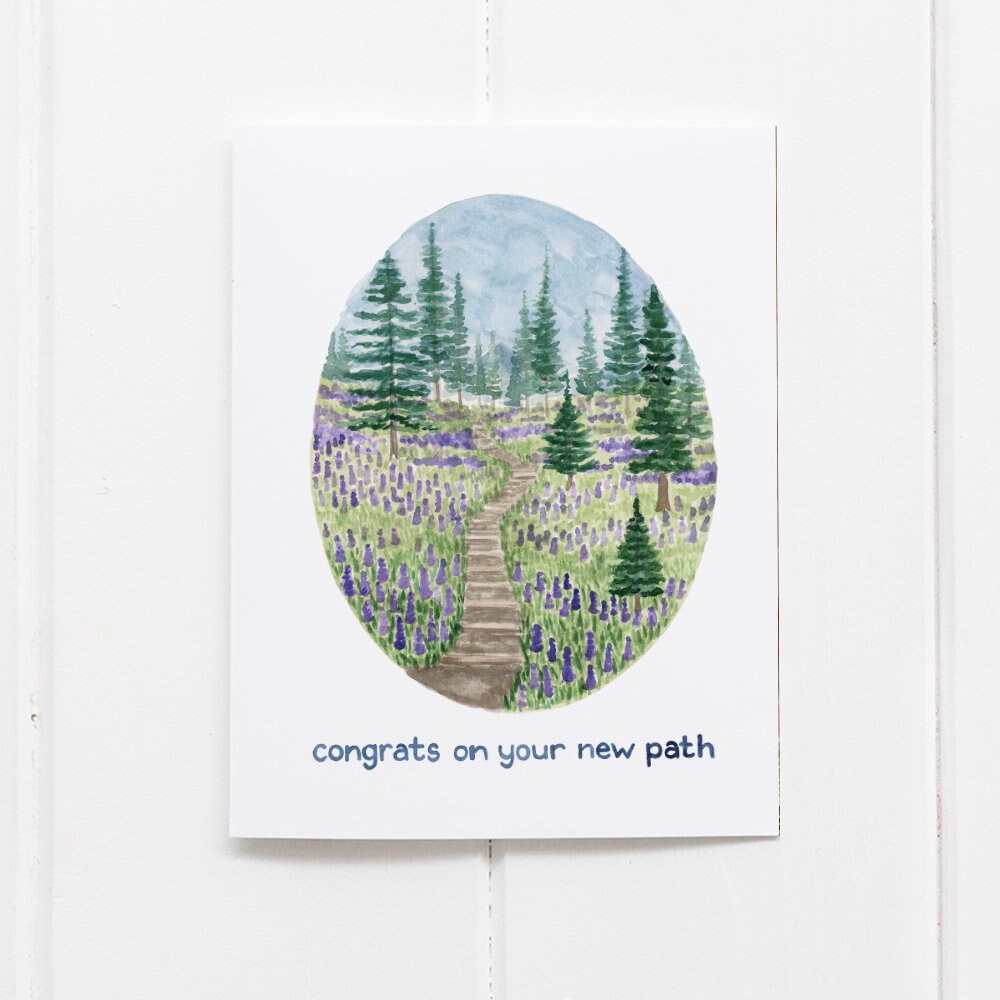 New Path Card / Congratulations Card / Hiking Card / New Job Card ...