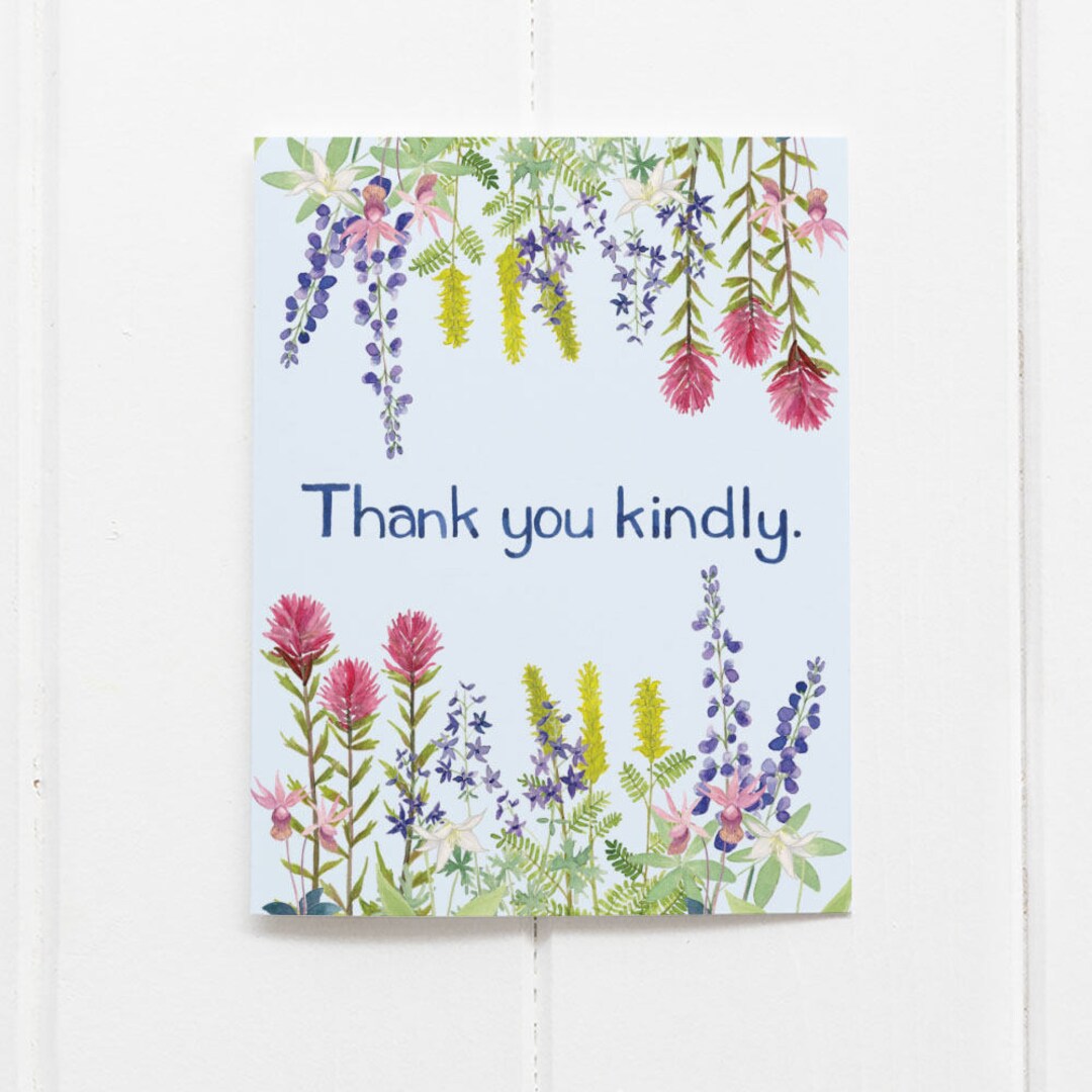 Thank You Card / Northwest Thank You / Watercolor Card / Greeting Card ...