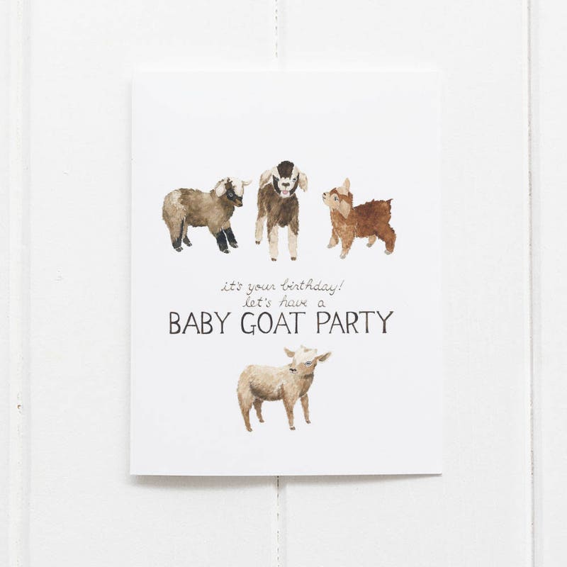 Goat Birthday Card - Etsy
