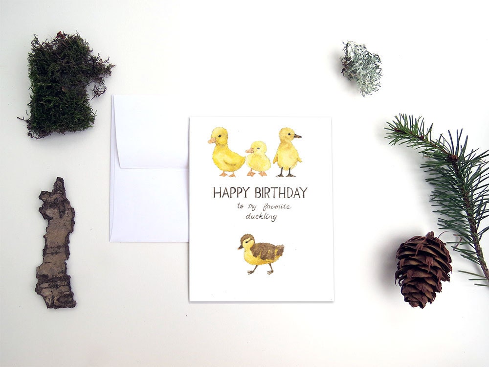 Ducklings Birthday Card / Birthday Card / Greeting Card / | Etsy