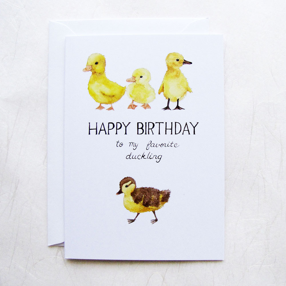 Ducklings Birthday Card / Birthday Card / Greeting Card / - Etsy