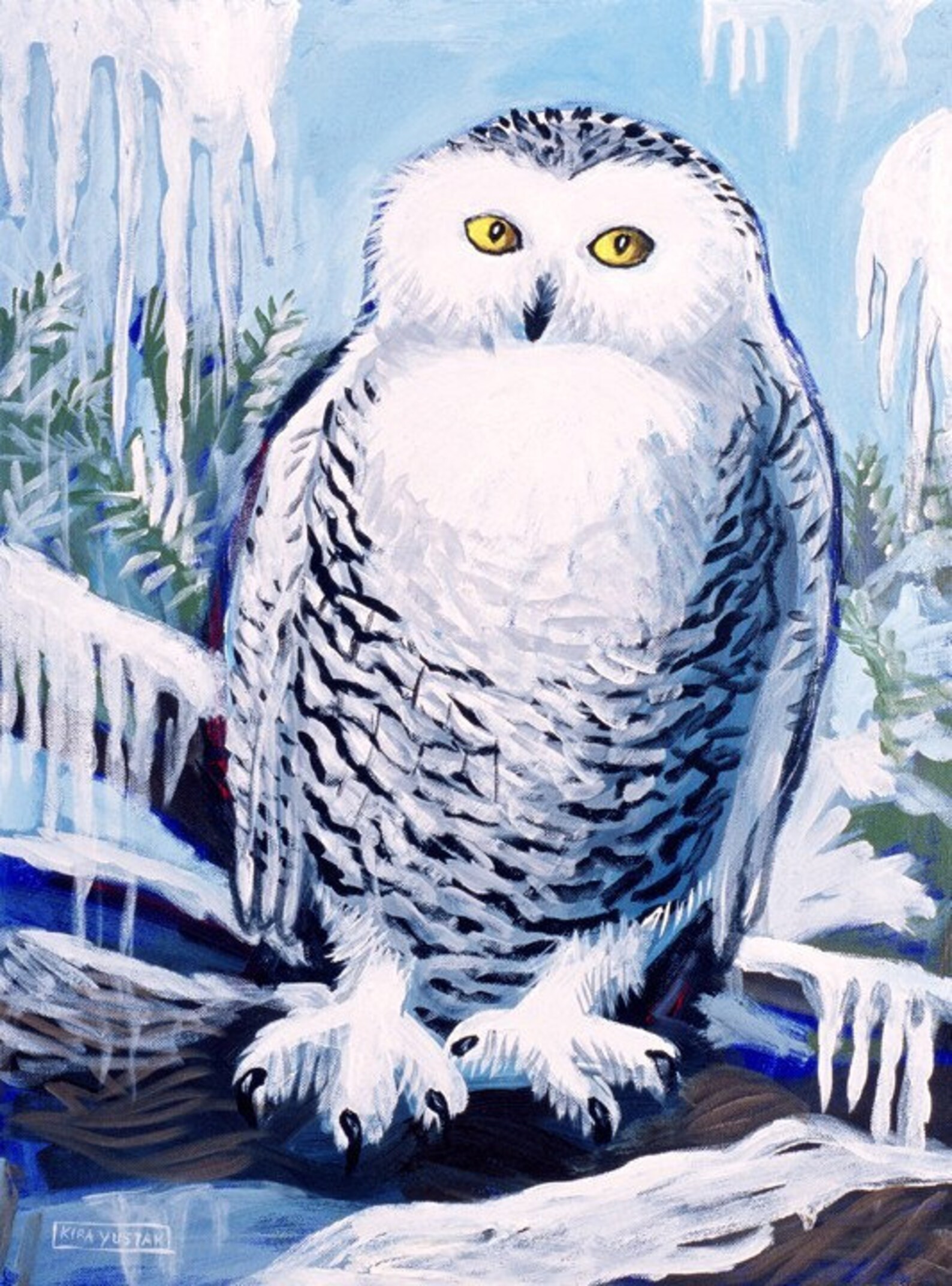 Snowy Owl - Print - Etsy
