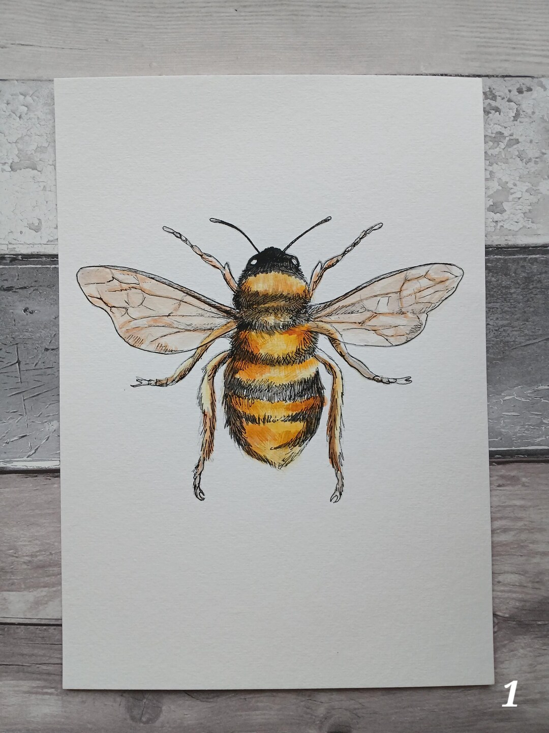 Original Bee Painting - Etsy