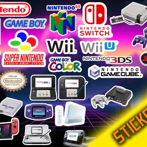 Game Consoles Stickers - Nintendo Collection - Set of 26 - Etsy