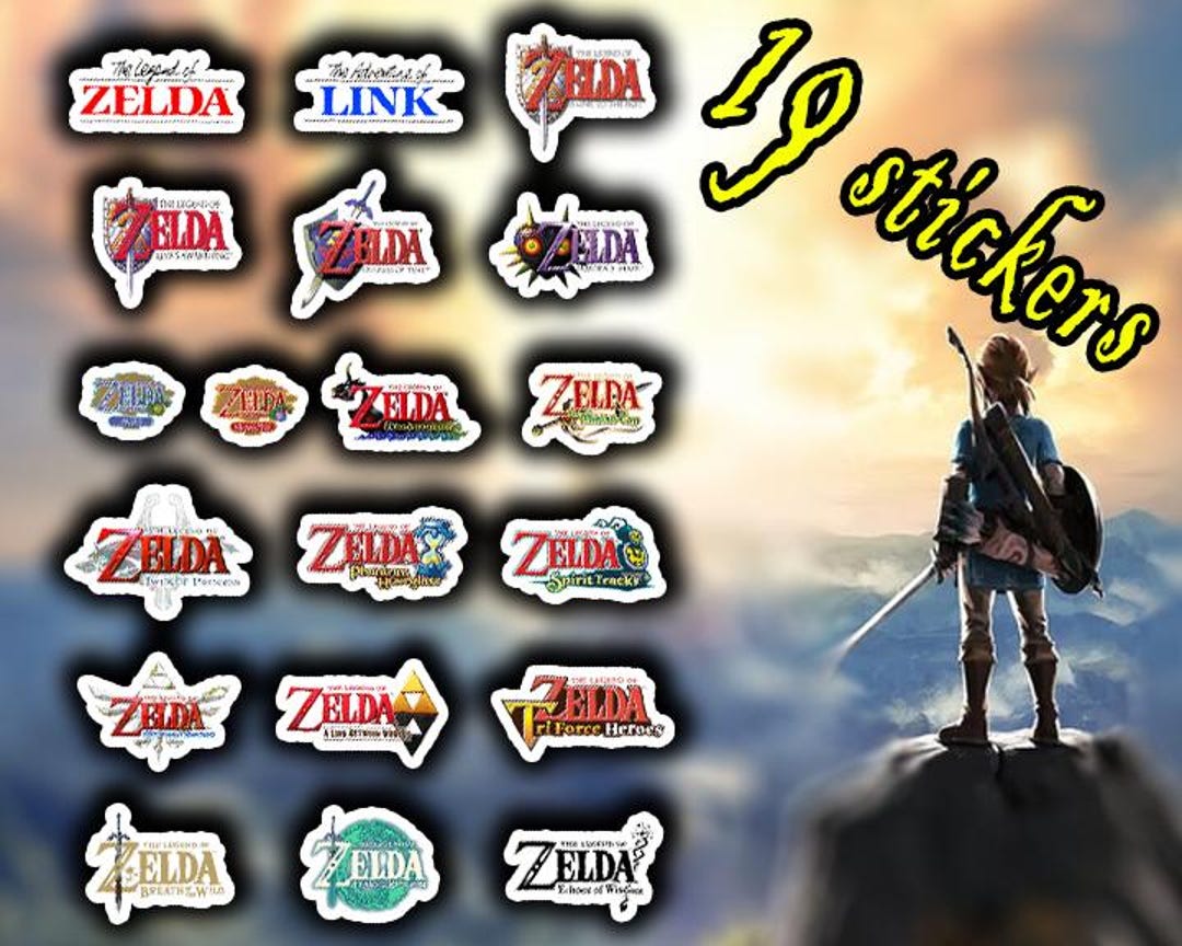 Zelda Colorful Stickers - Set of 16 - Etsy