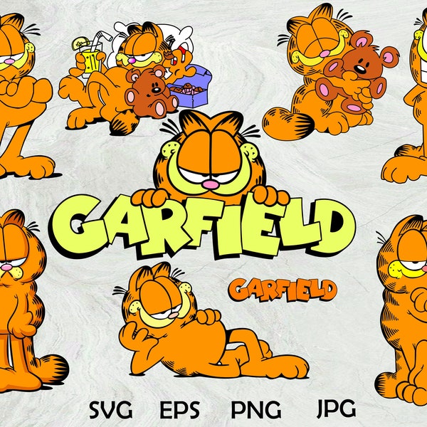 Garfield Svg - Etsy