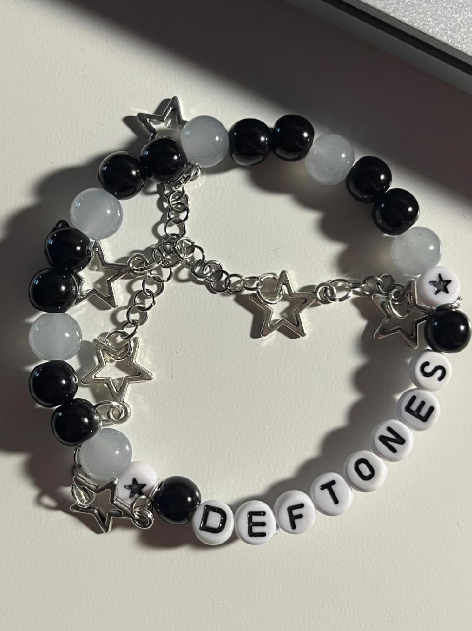 Deftones Beaded Bracelet With Star Charms - Etsy
