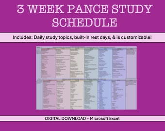 4 Week PANCE Study Plan for the PA Student / PANCE Study Plan for ...