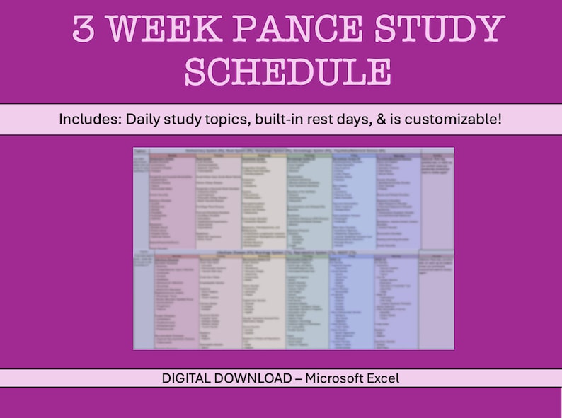 3 Week PANCE Study Plan for the Physician Assistant Student / PANRE ...