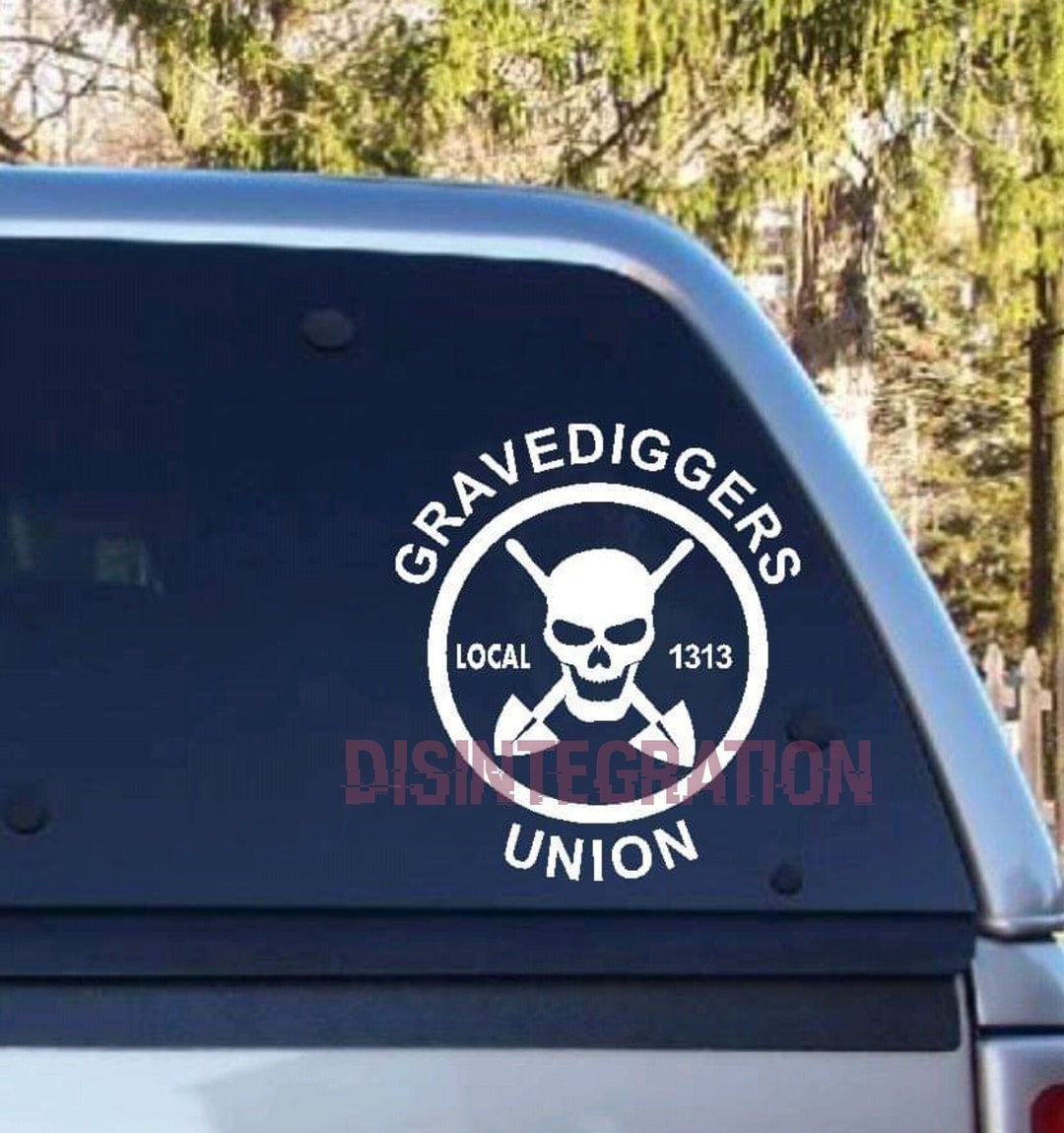 Spooky Decal-grave Diggers Union Decal, Hortor Decal, Cemetery Decal - Etsy