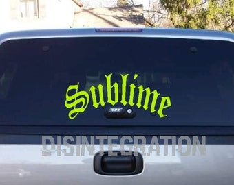Sublime Vinyl Stickers Decal, Decal ,window Decal, Stickers, Laptop ...