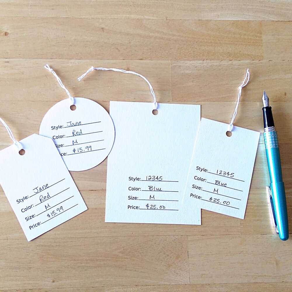 Printable Hang Tags PDF for Fashion Apparel, Clothing - Etsy