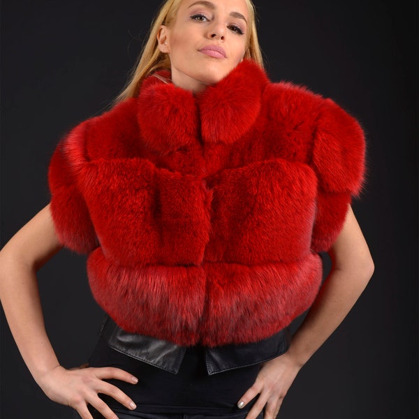 Red Fox Fur Coat - Etsy