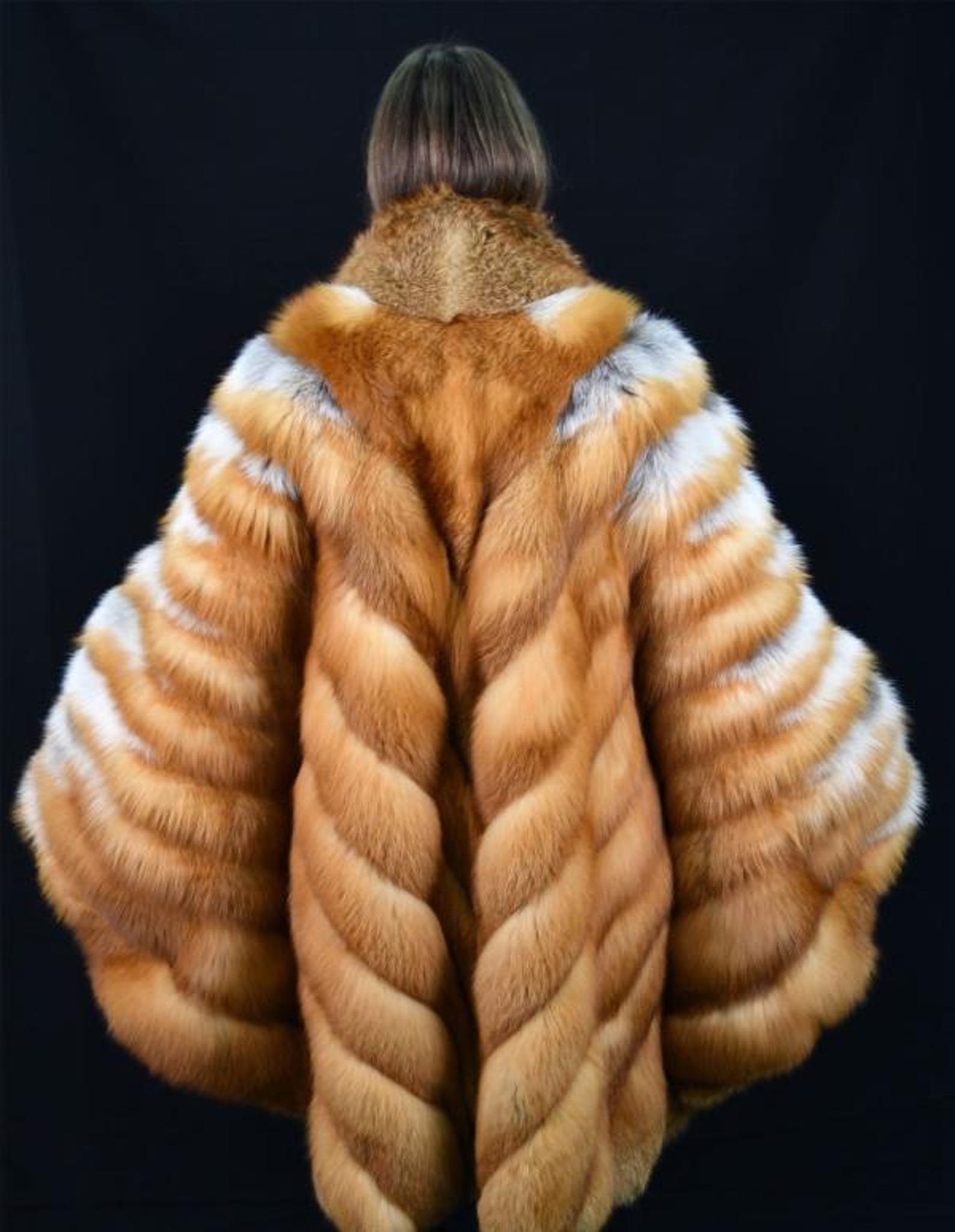 Luxurious Canadian Red Fox Fur Cape - Etsy